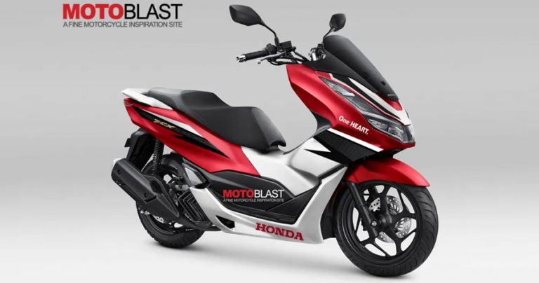 ภาพ render All New Honda PCX 160 livery Red Racing
