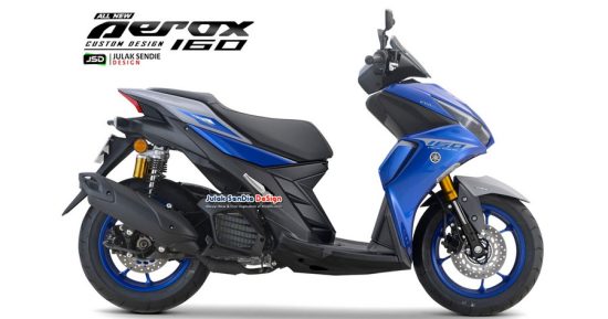 All New Yamaha Aerox 160 จัดเต็มอัพไซด์ดาวน์หน้า ซับแทงค์หลัง เผยภาพ ...